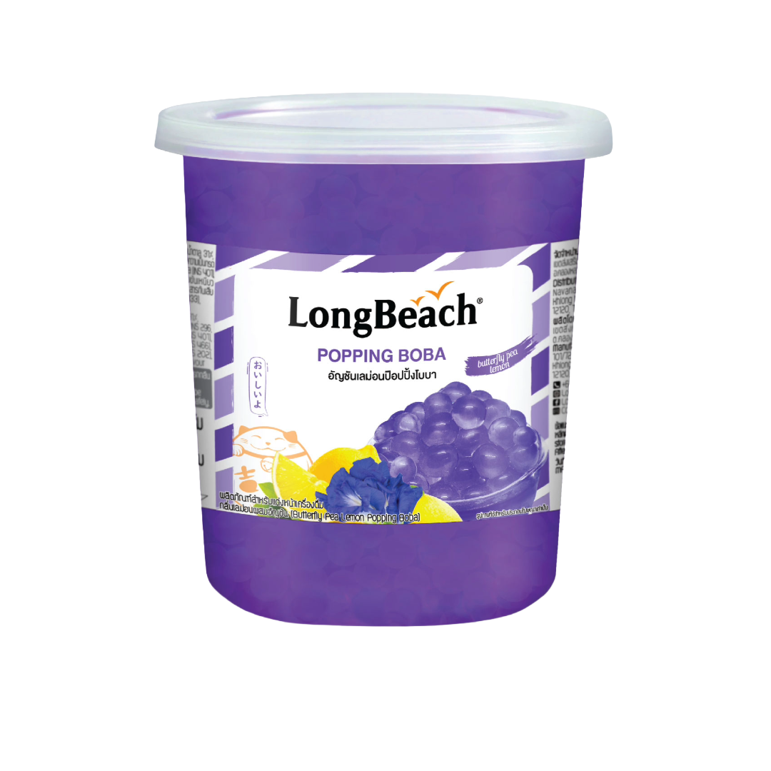 Popping Boba Butterfly Pea Lemon 1000 g - DrinkSupplyZone